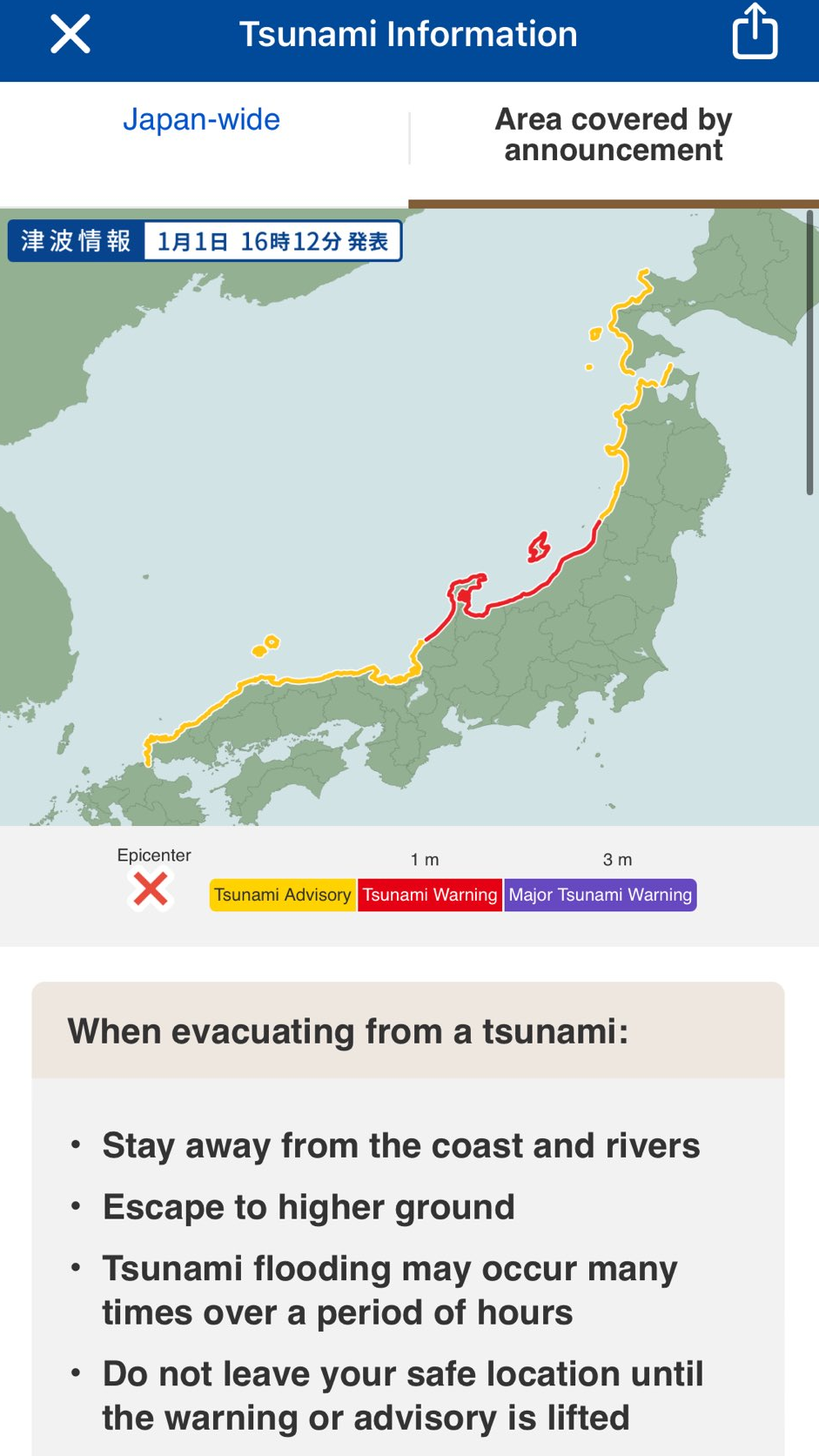 Tsunami Warnings Spare Tokyo as Northwest Japan Reels from 7.6 Quake