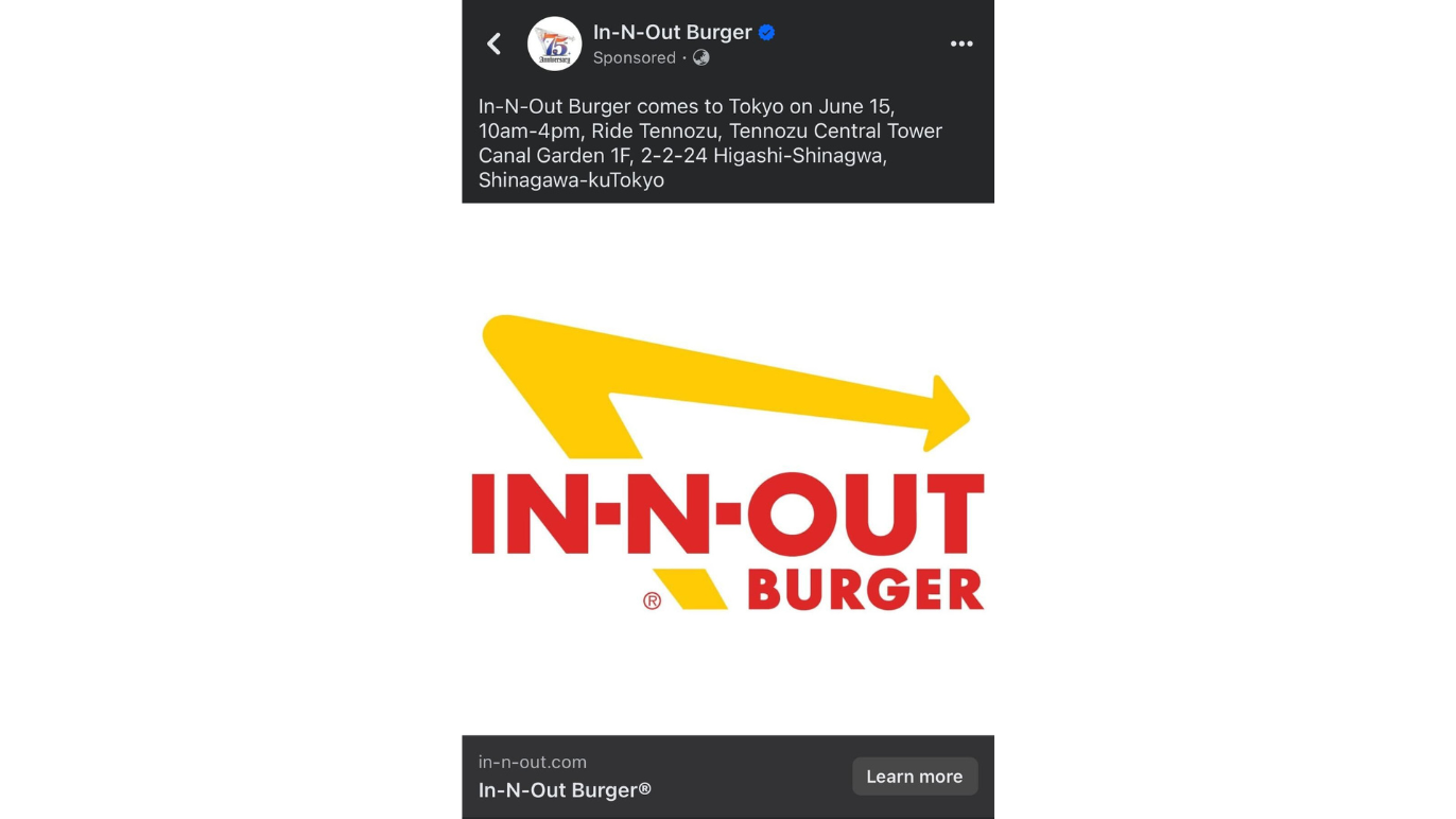 In-N-Out Burger to Open a One-Day Pop-Up in Tokyo | Japan Inside