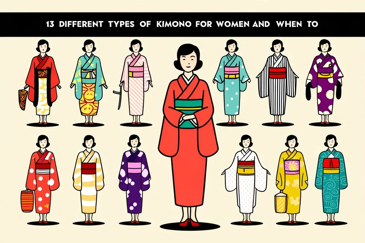 13 Different Types of Kimono for Women and When to Wear