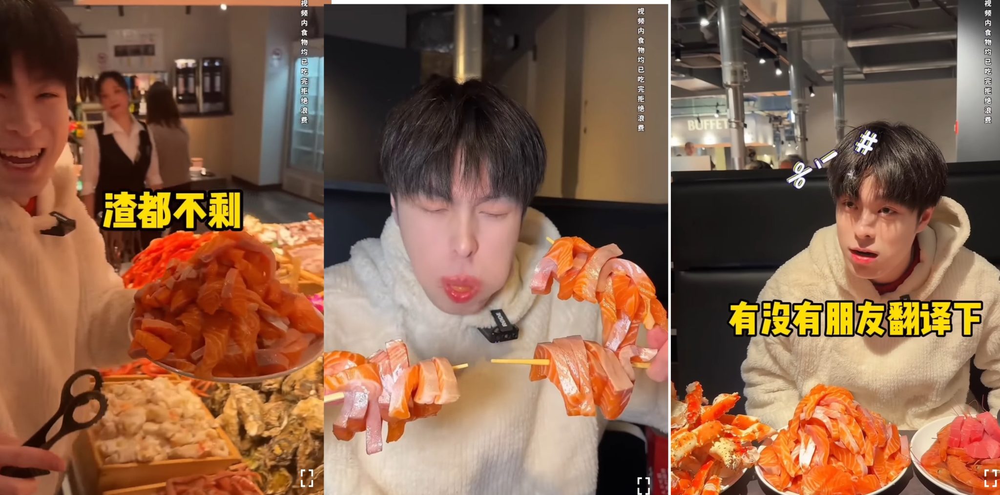 Chinese TikToker Sparks Controversy After Overeating at Japanese Buffet ...